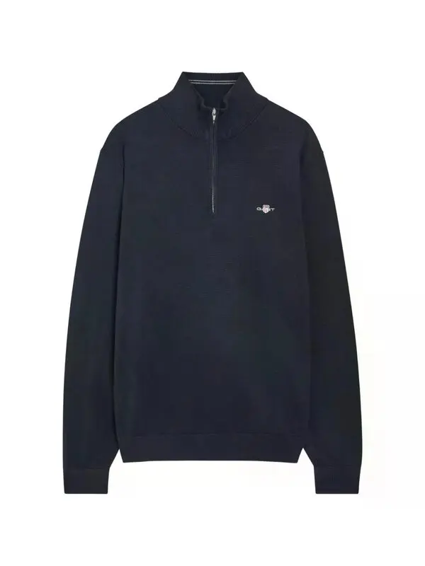 Gant Half-zip Logo-embroidered Sweater