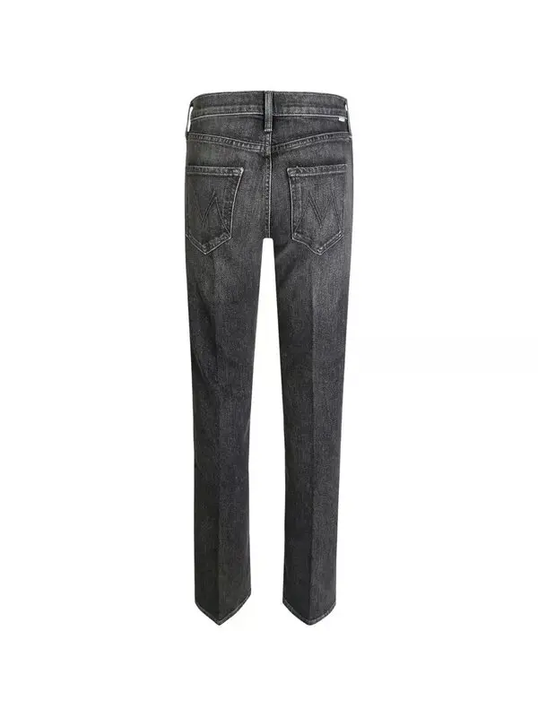 MOTHER Faded-effect Whiskered Jeans - Red