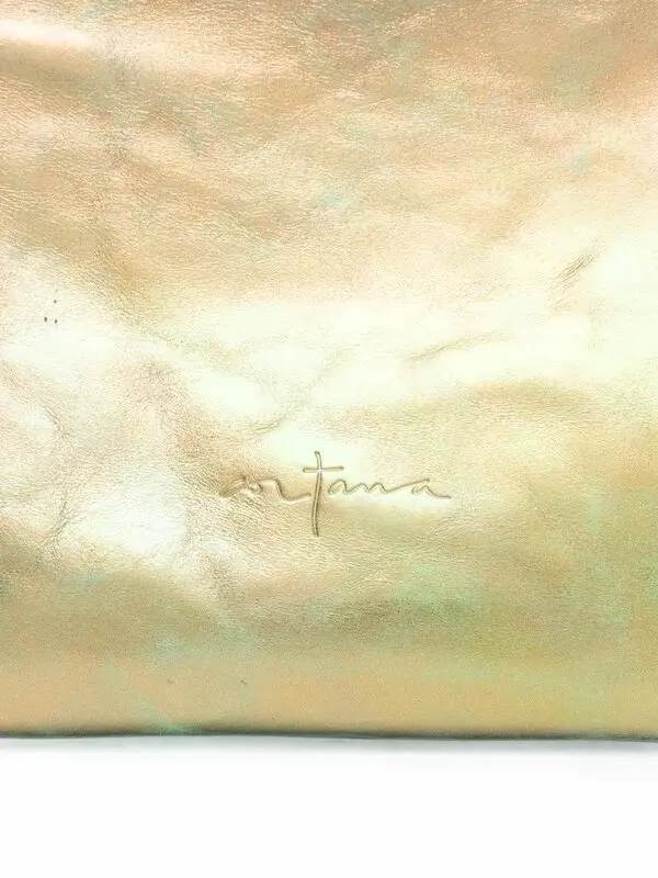 CORTANA Metallic-effect Foldover Clutch Bag