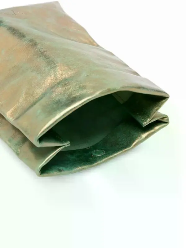 CORTANA Metallic-effect Foldover Clutch Bag