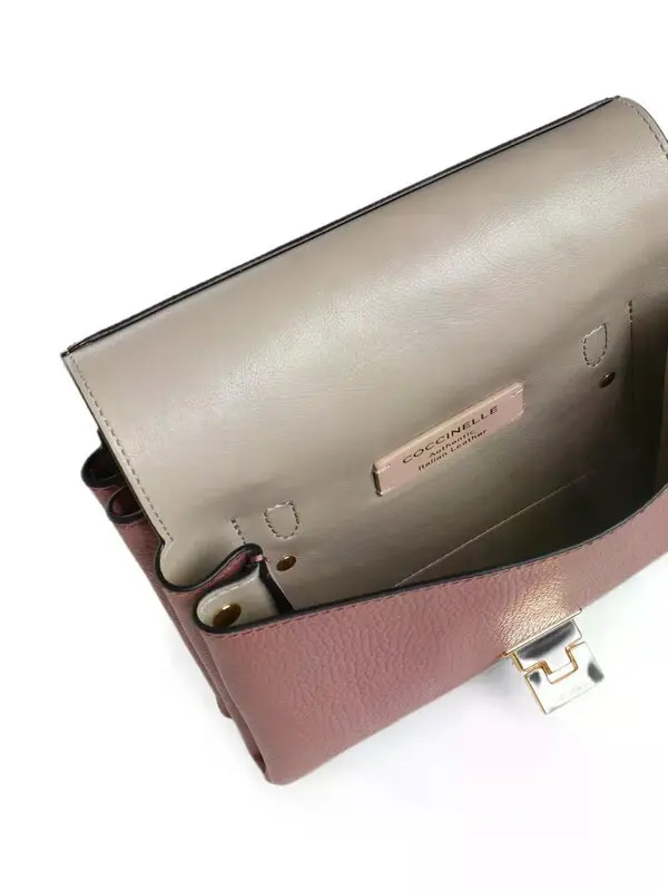 COCCINELLE Grained Leather Tote Bag With Gold-tone Hardware
