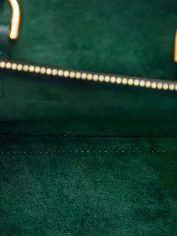 Celine Grained Calfskin Belt Bag Satchel - Green