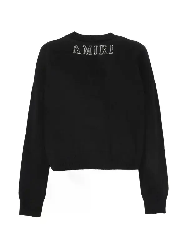 Amiri Logo Embroidered Merino Wool Sweater