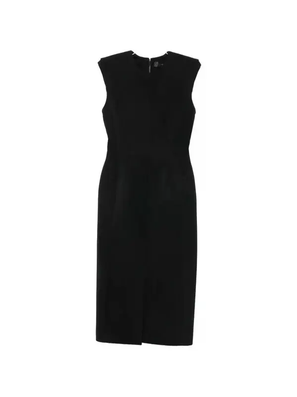 MUGLER Padded-shoulder Midi Dress