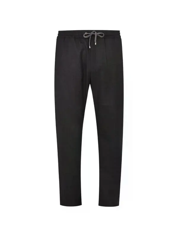 Agnona Wool Flannel Straight Trousers - Grey