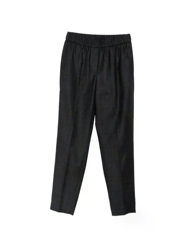 Peserico Check-pattern Elasticated-waistband Trousers