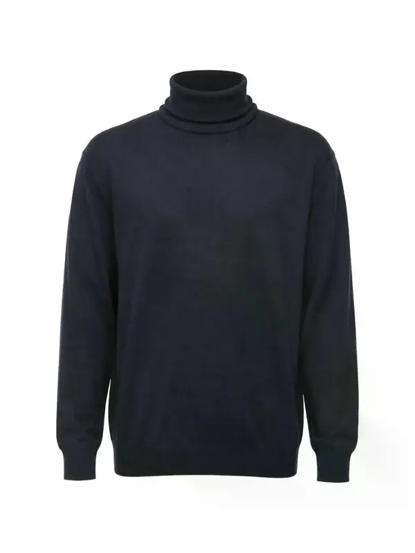 Malo Roll-neck Cashmere Sweater - Blue