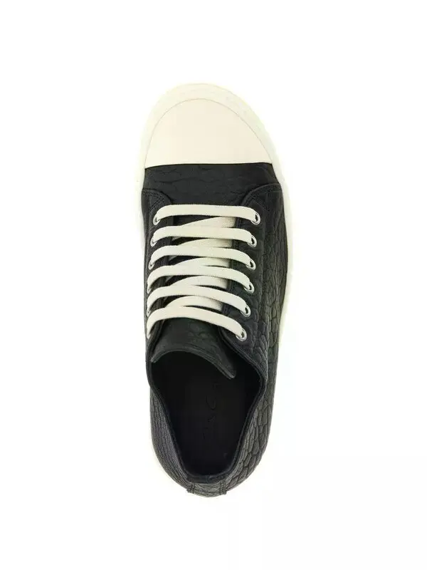 Rick Owens Python-effect Leather Sneakers