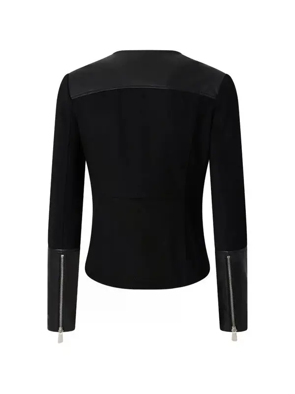 Pinko Leather Panelled Zipped Jacket