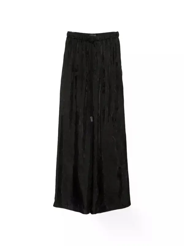 ANN DEMEULEMEESTER Paisley-jacquard Drawstring Trousers - Black