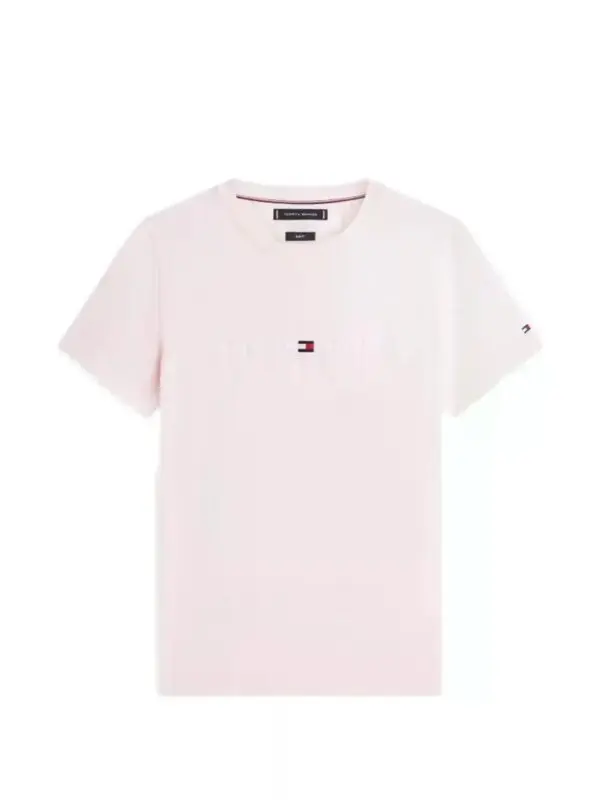 Tommy Hilfiger Logo-embroidered T-shirt - Pink