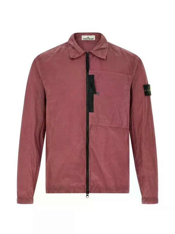 Stone Island Zip-up Overshirt - Pink