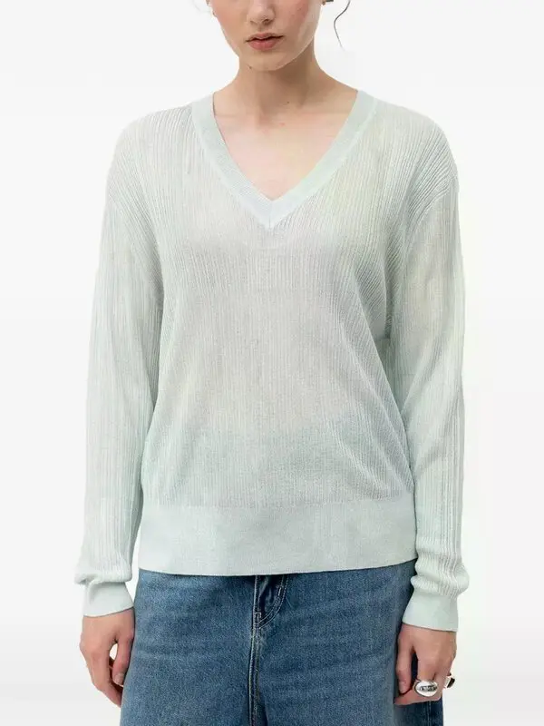 Hugo Ribbed-knit V-neck Sweater