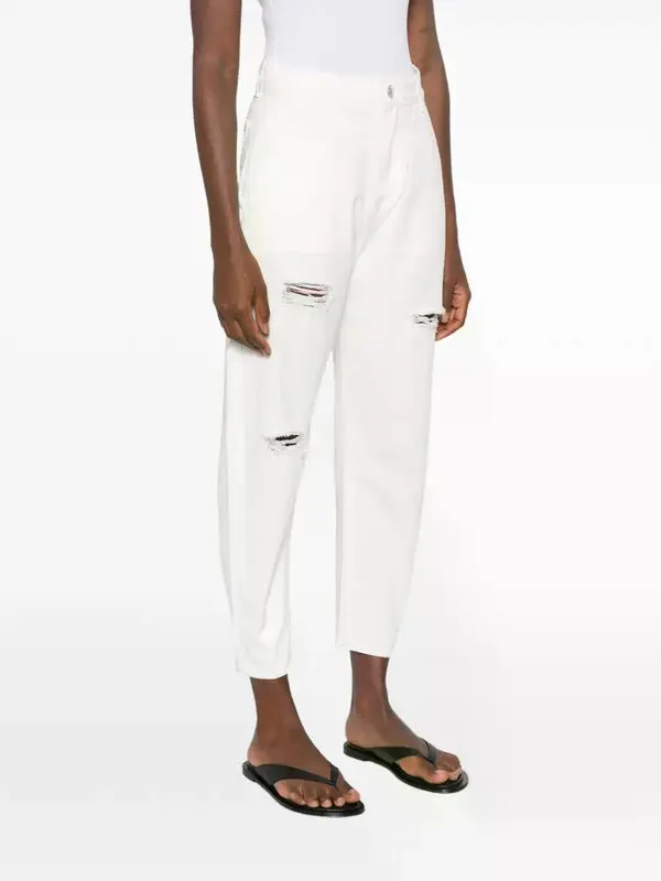 ANIYE BY Distressed Denim Jeans - White