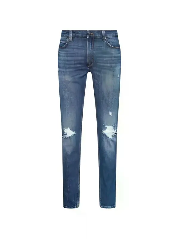BOSS Distressed Whiskered Jeans