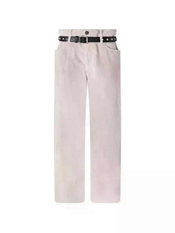 Pinko Belted Corduroy Trousers - Neutrals