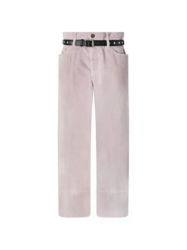 Pinko Belted Corduroy Trousers - Neutrals