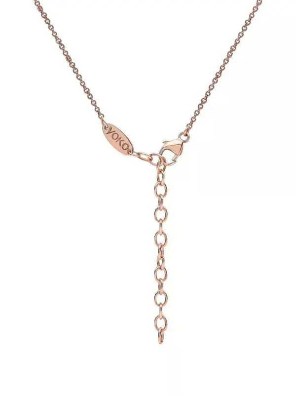 Yoko London 18k Rose Gold Pearl And Diamond Necklace