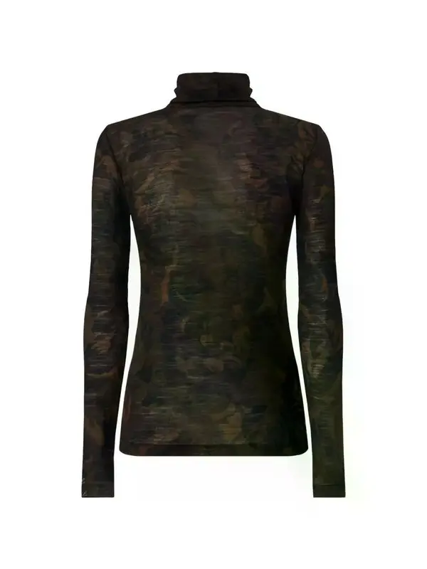 Pinko Floral-print Roll-neck Top