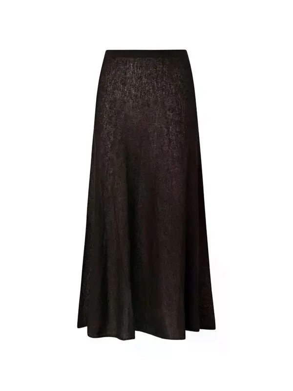 Pinko Knitted A-line Midi Skirt - Brown