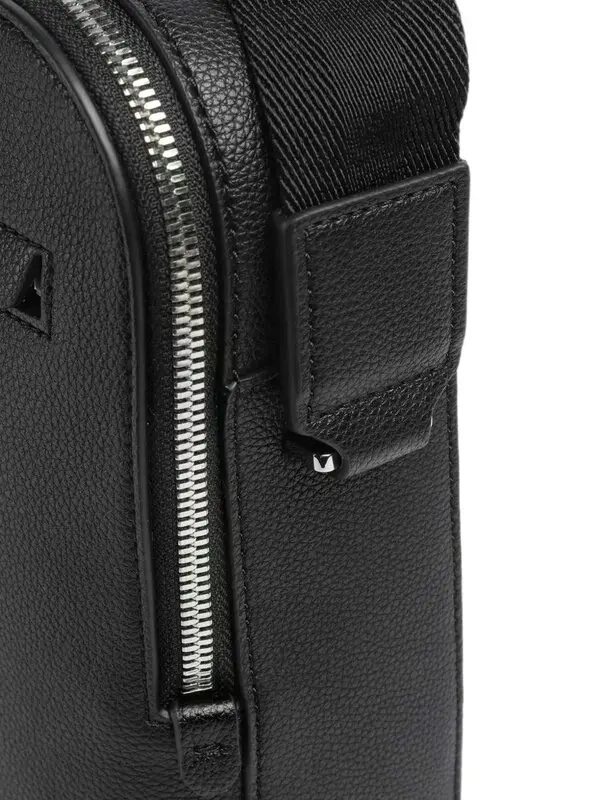 BOSS Logo-detail Leather Messenger Bag