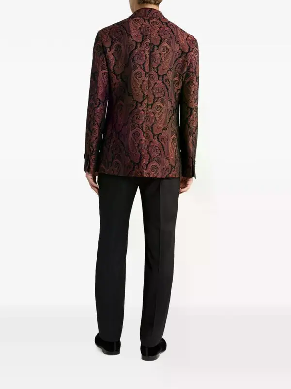 Etro Chenille Jacquard Single-breasted Jacket With Paisley Motif