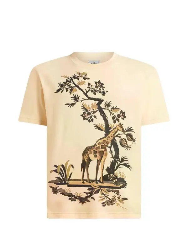Etro Giraffe-print T-shirt - Neutrals