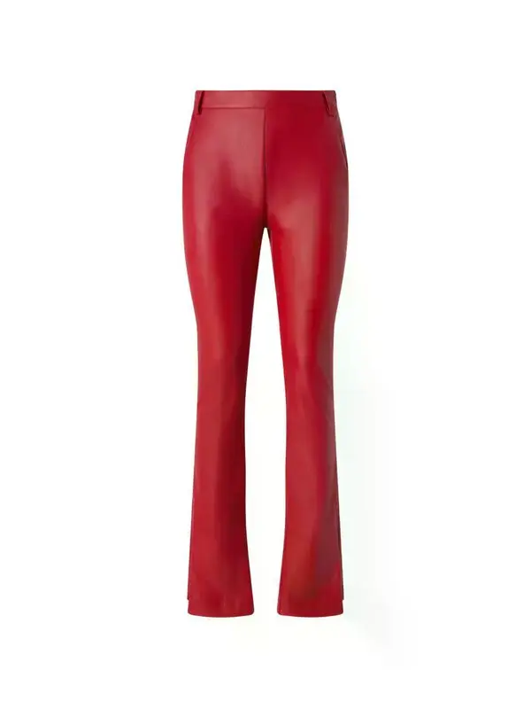 Pinko High-shine Flared Trousers - Red
