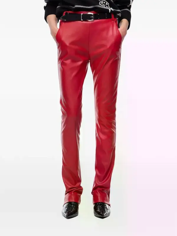 Pinko High-shine Fla Trousers
