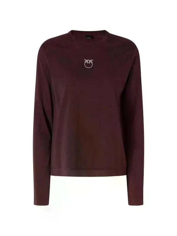 Pinko Love Birds Plaque Long Sleeve T-shirt - Red