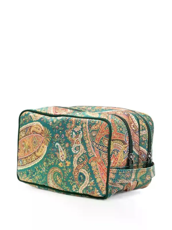 Etro Paisley-print Wash Bag - Green