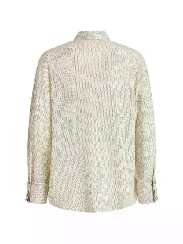 Pinko Polka-dot Tie-neck Shirt
