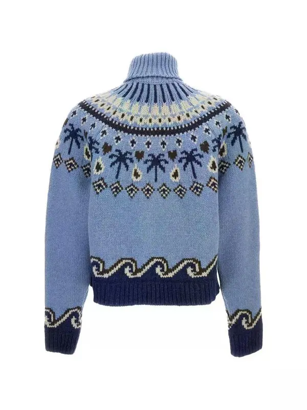 Alanui Fair Isle Roll-neck Sweater