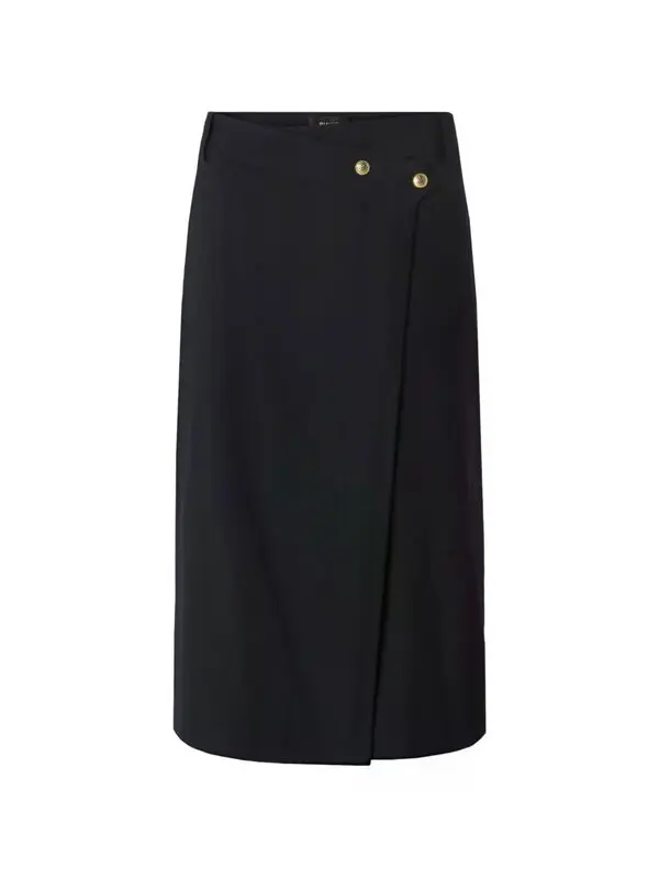 Pinko Wrap-front Button-detail Skirt - Blue