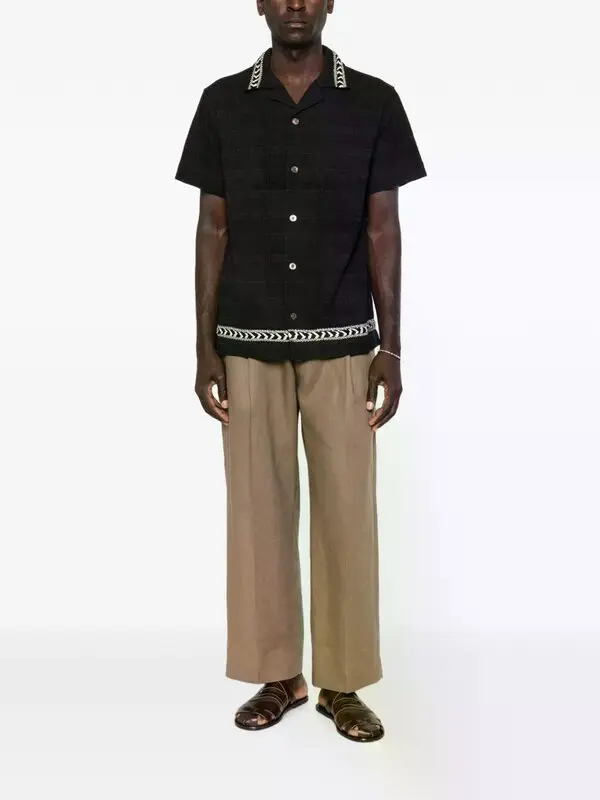 CHE Embroidered Check-pattern Shirt