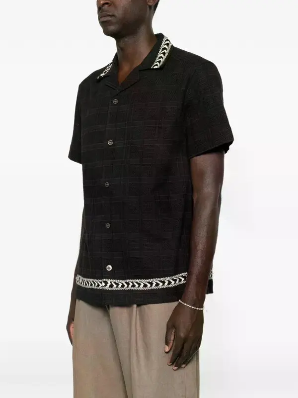CHE Embroidered Check-pattern Shirt