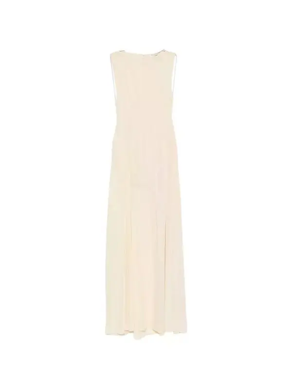 Arcina Ori Audrey Pleated Maxi Dress - Neutrals
