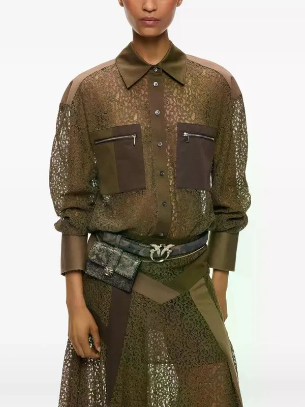 Pinko Lace Panelled Shirt