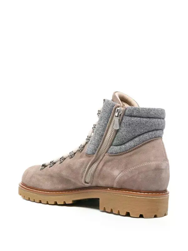 Eleventy Panelled Lace-up Boots