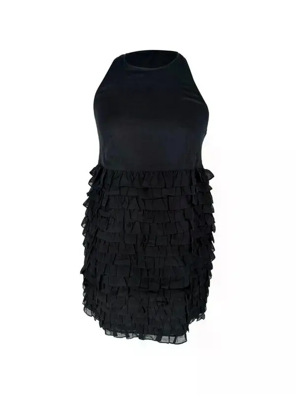 Burberry Tiered Mini Dress - Black