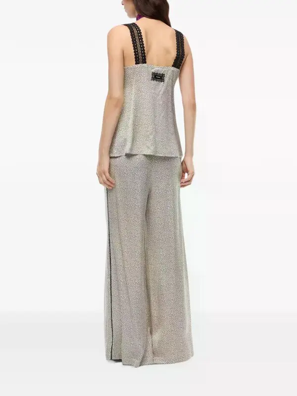Pinko Polka Dot Drawstring Palazzo Pants