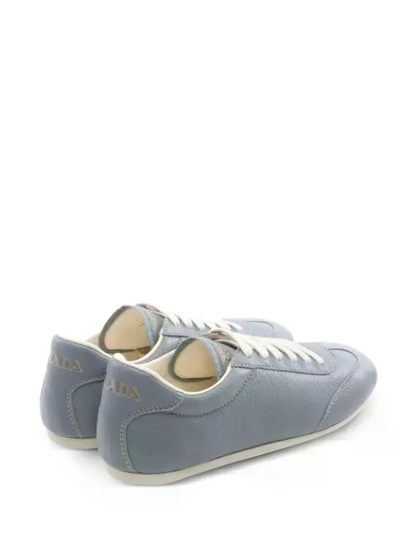 Prada Leather Lace-up Sneakers
