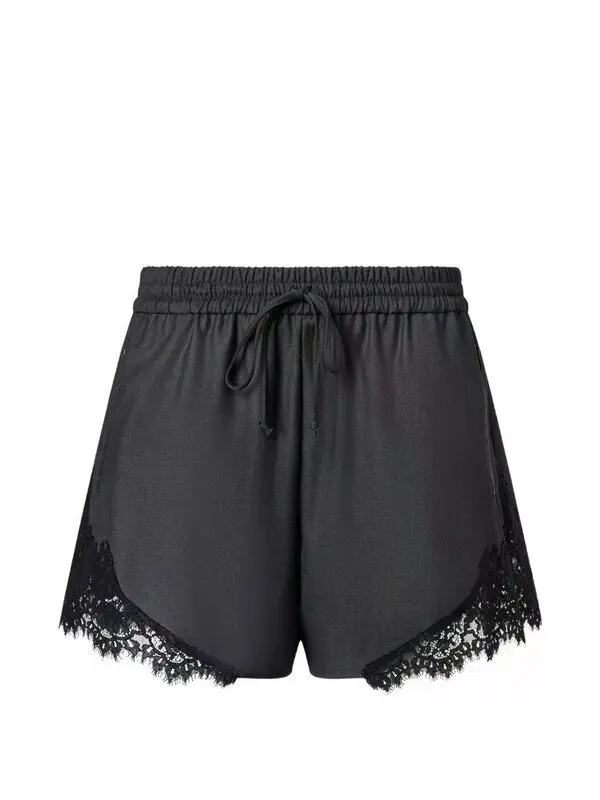 Pinko Lace-trim Drawstring Shorts - Grey