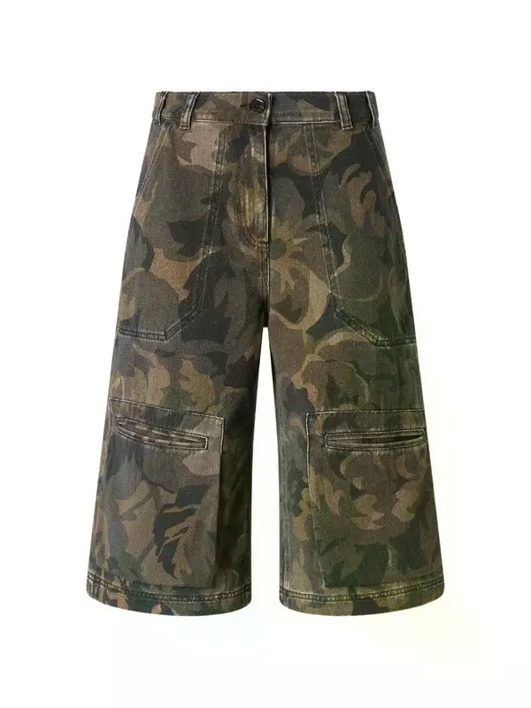 Pinko Floral-print Cargo Pants - Green