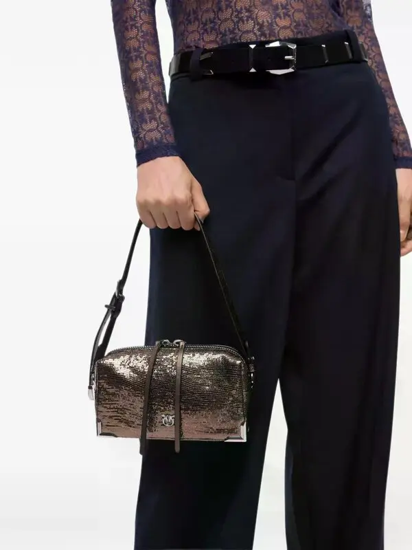 Pinko Love Birds Shoulder Bag - Brown