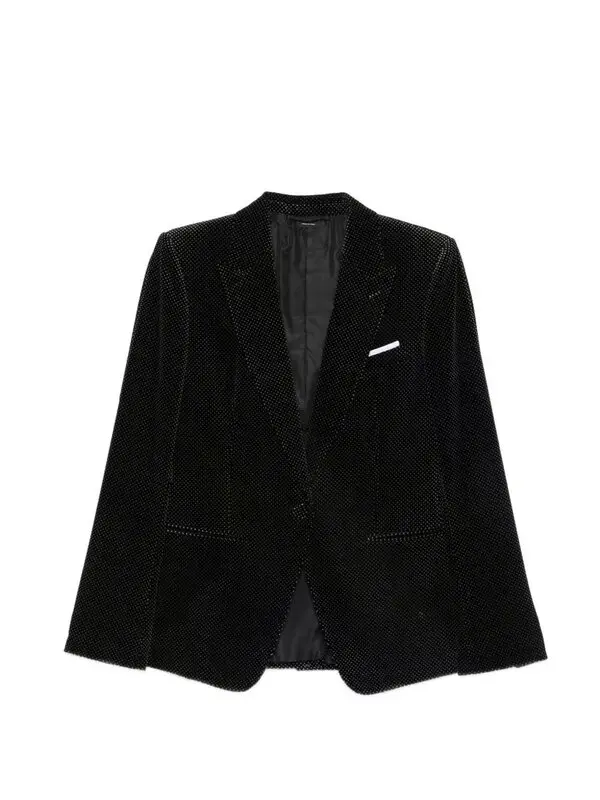 TOM FORD Polka-dot Velvet Blazer - Black