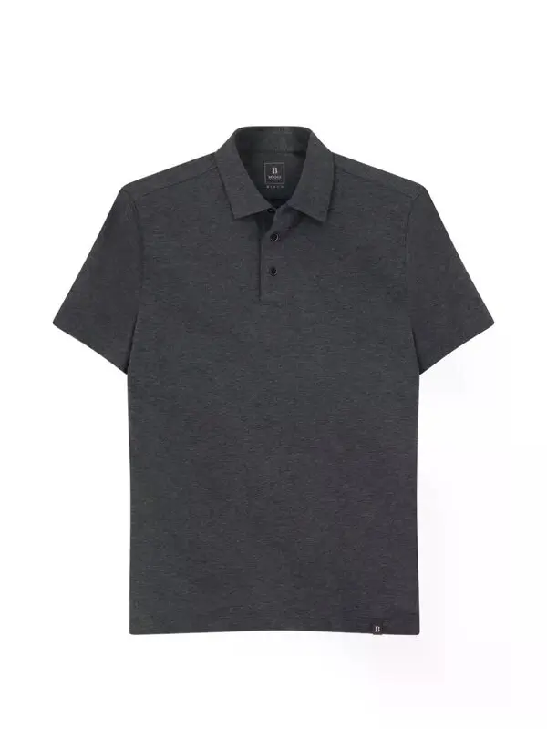 Boggi Milano Polo In Piqué Cotton Blend B Tech - Grey