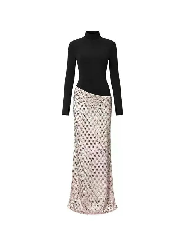NAFSIKA SKOURTI Astra Trophy Crystal-embellished Maxi Dress - Black