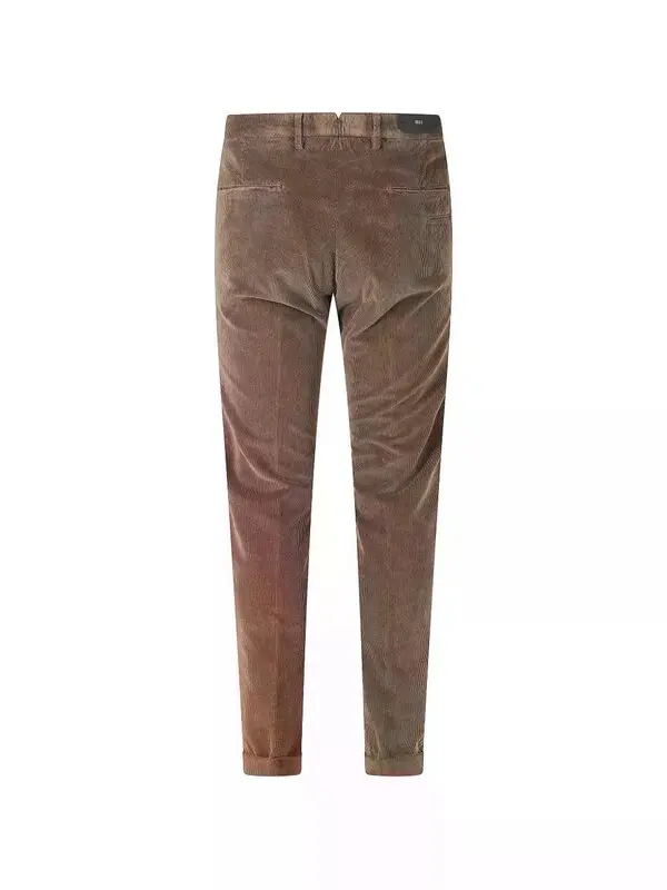 BRIGLIA 1949 Corduroy Turn-up Trousers - Brown