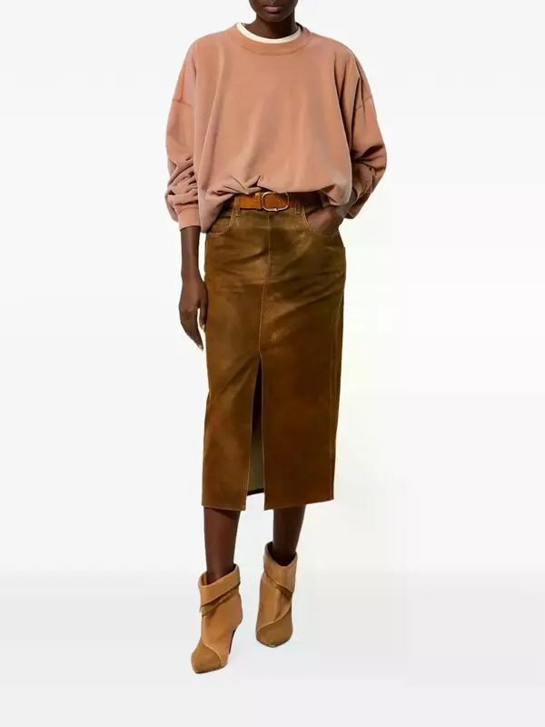 MARANT ETOILE Sauria Wrap-front Hoodie - Orange